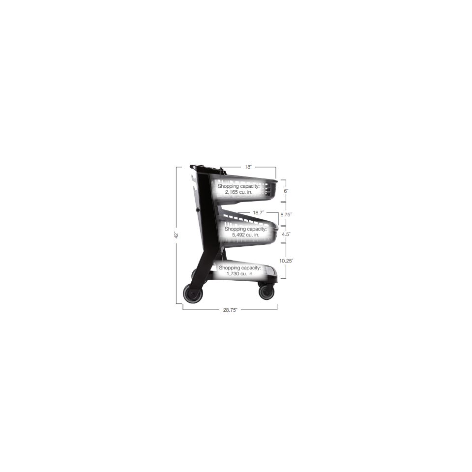 Advanced Two-tier All-Polymer Plastic Cart