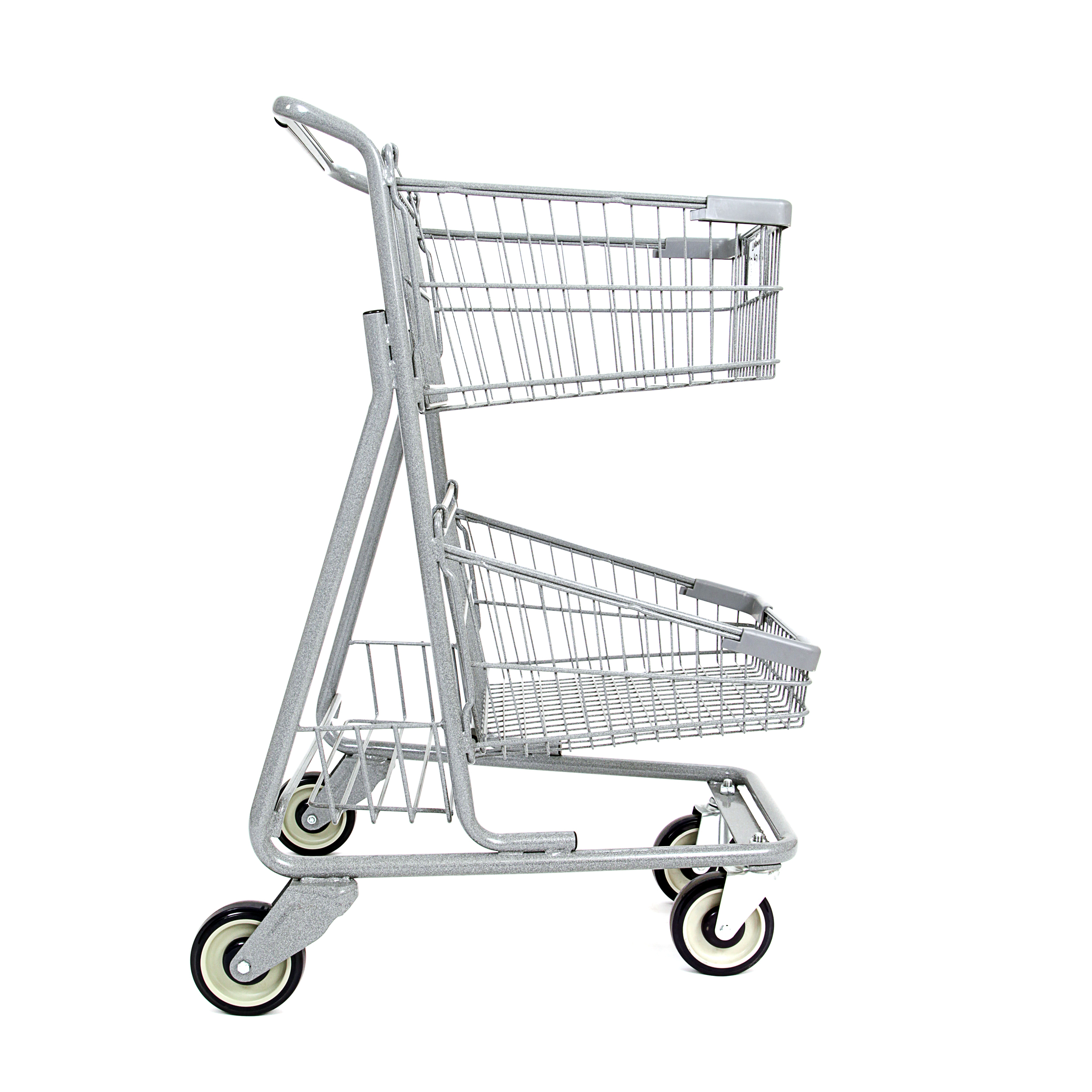 Small Metal Double-basket Express Liquor Store Shopping Cart Model #085 ...